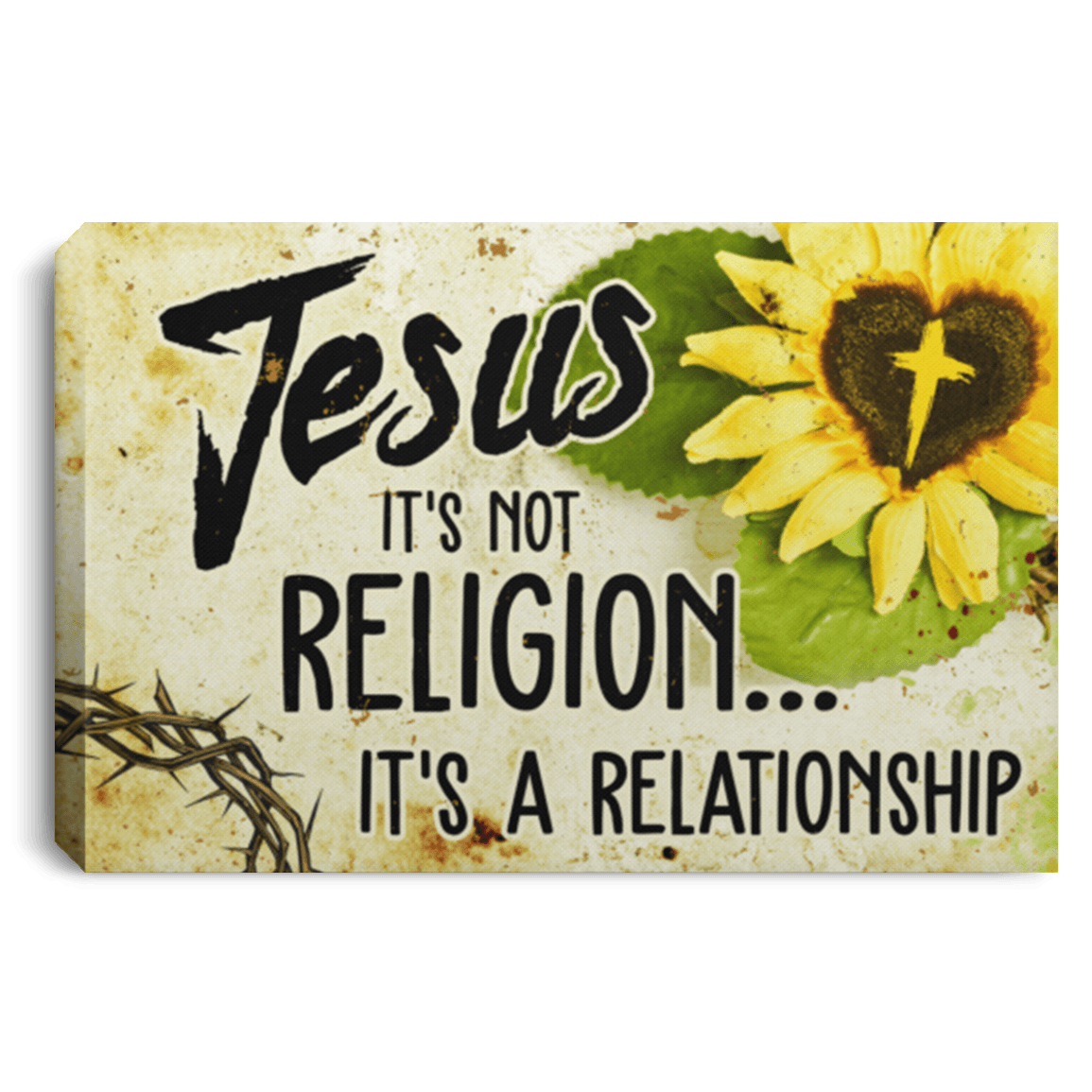 Jesus It's Not Religion It's A Relationship Portrait Canvas - Poster ...