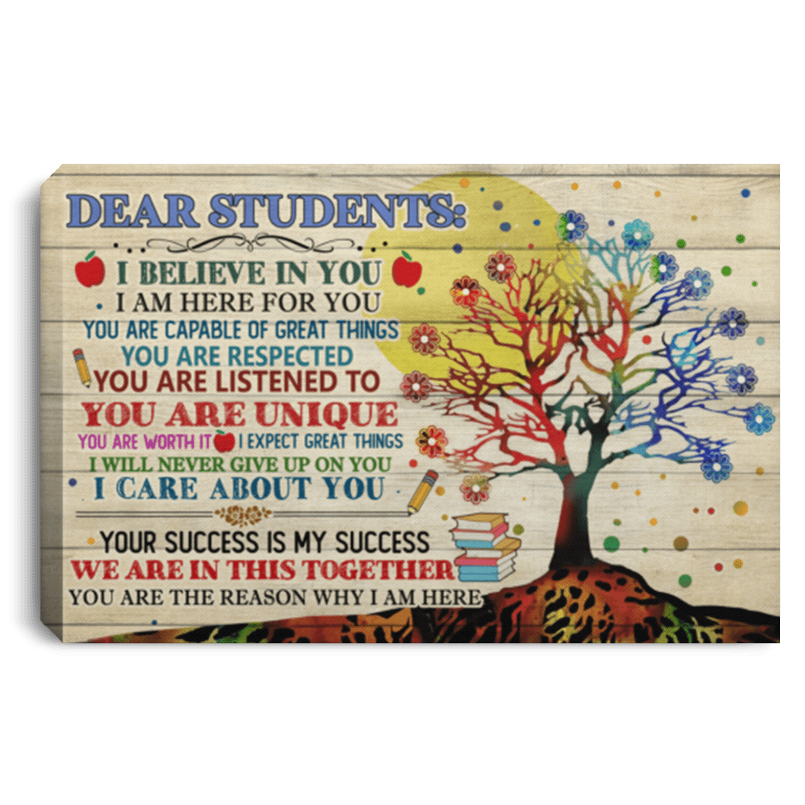 Classroom Wall Art | Dear Students I Believe In You I Am Here For You ...