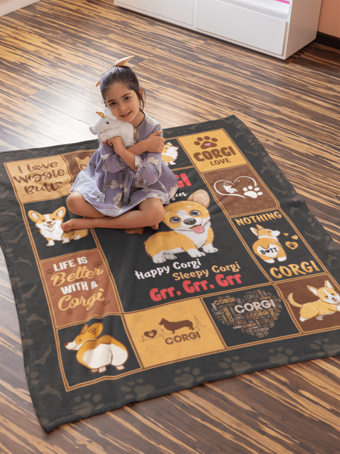 Corgi Blanket | Soft Corgi Warm Corgi Little Ball Of Fur Happy Corgi ...