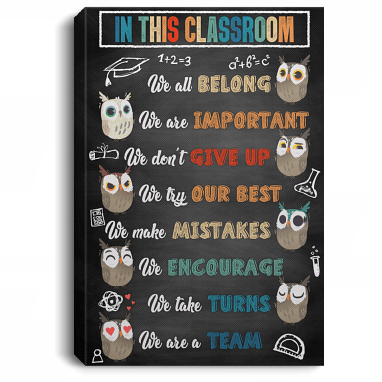 Classroom Wall Art | In This Classroom We All Belong We Are Important ...