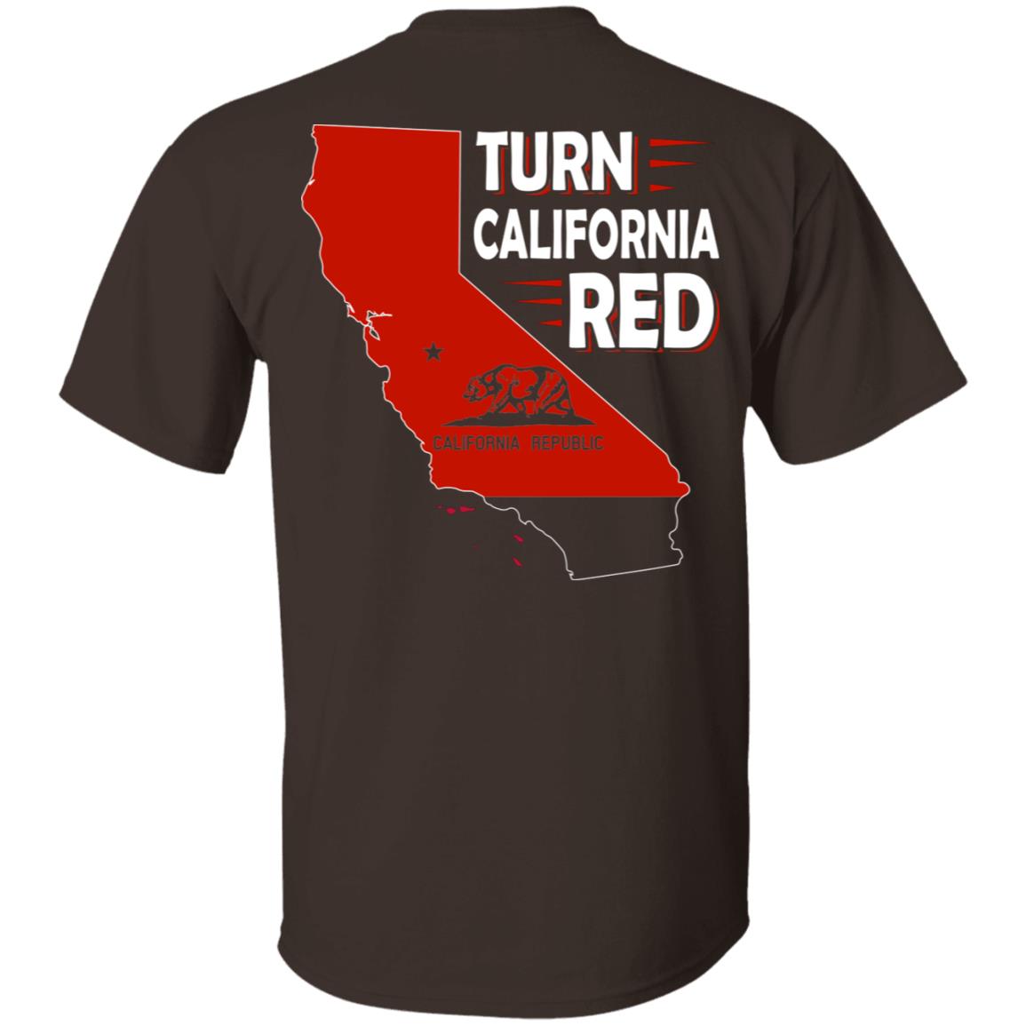 California Flag Shirt | Turn California Red Print On Back Only ...