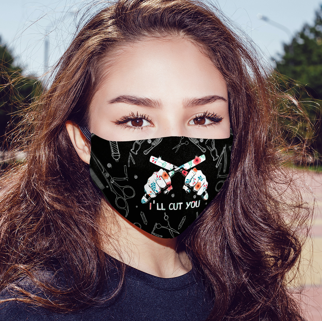 Hair Stylist Mask | I'll Cut You - Hair Stylist Face Mask | CubeBik