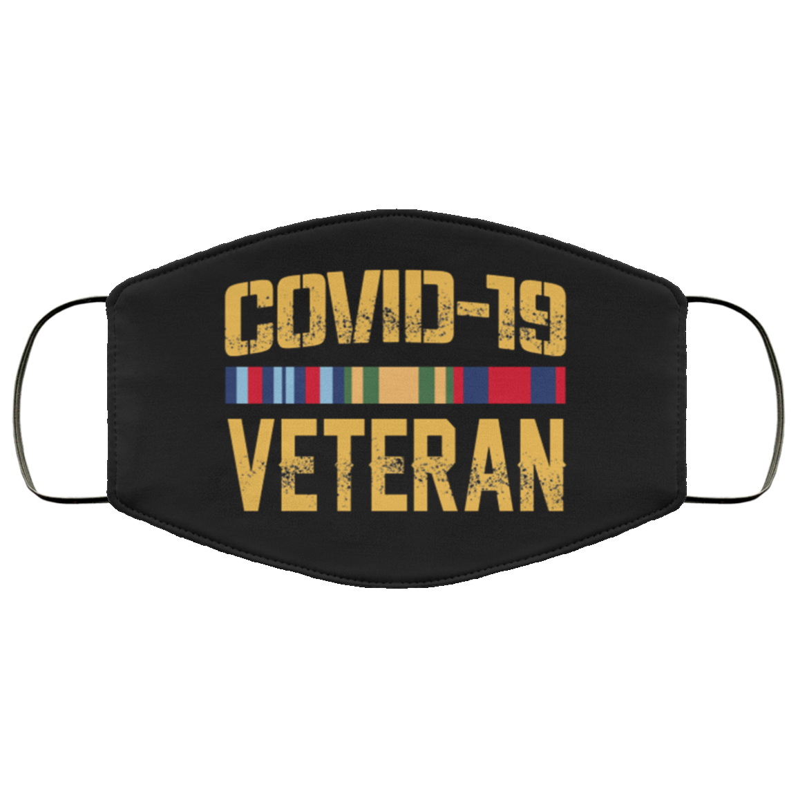 Covid-19 Veteran Face Mask | Social Distance Funny Washable Reusable ...