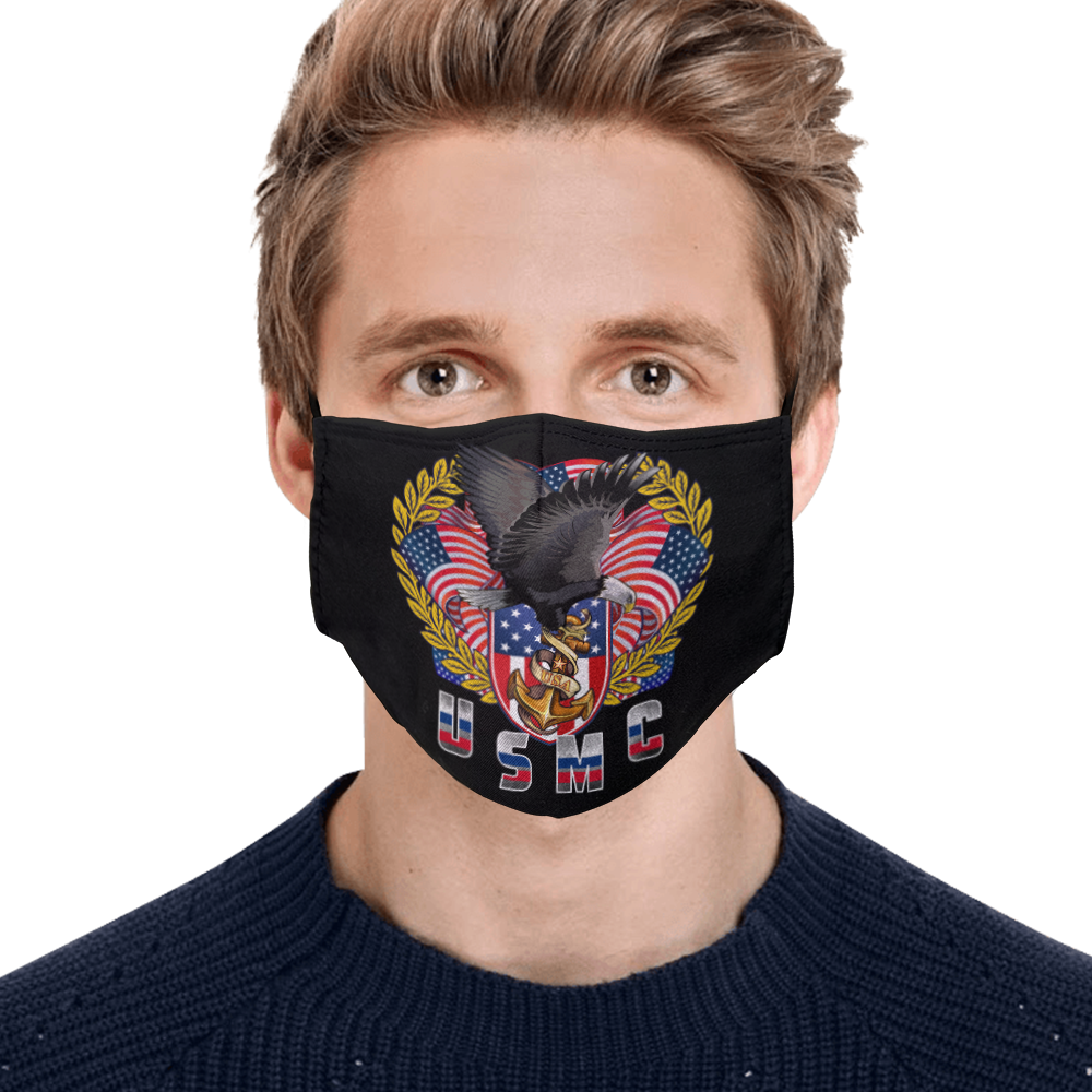USMC Face Mask | USMC United States Marine Corps Washable Reusable ...