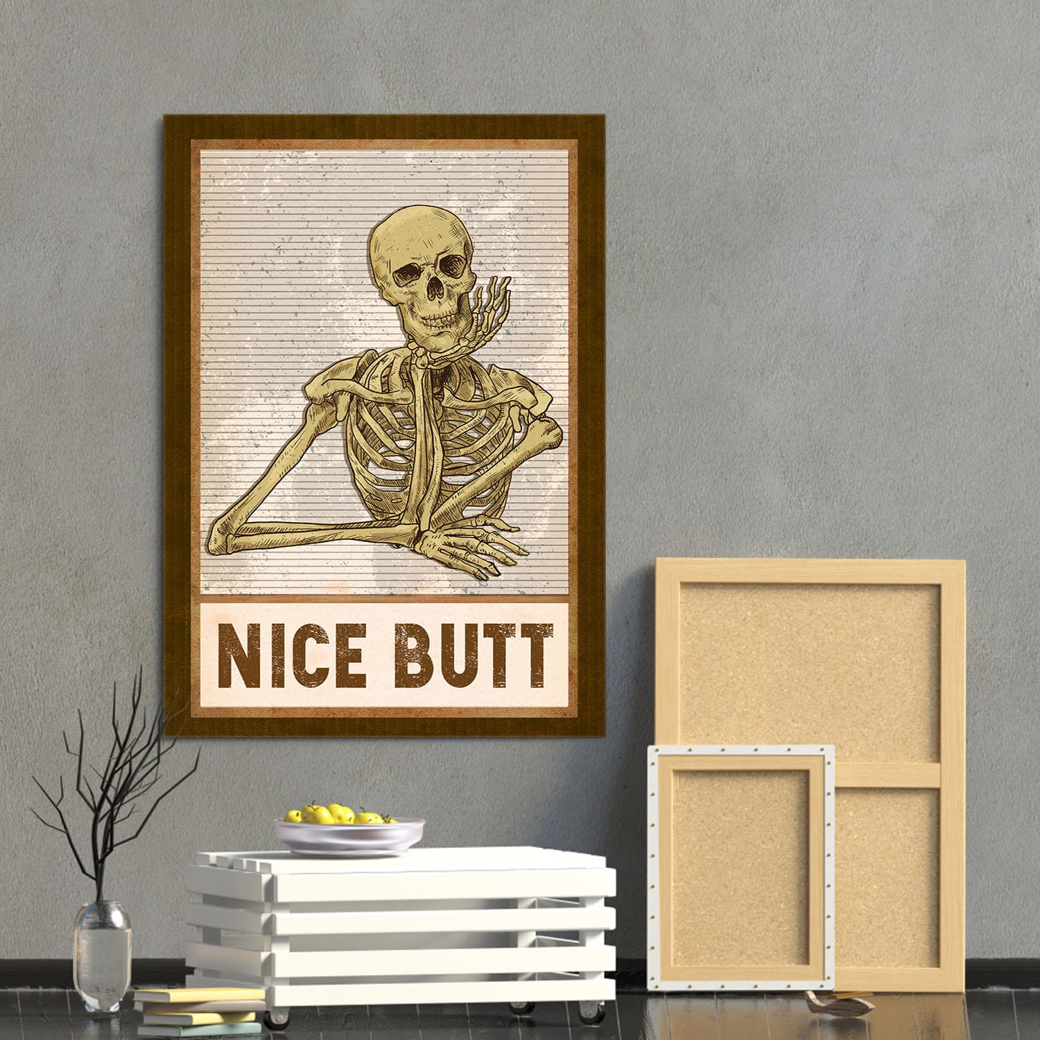 Prints Funny Skeleton Poster Home decor Wall Decor Wal hangings DGTL225 ...