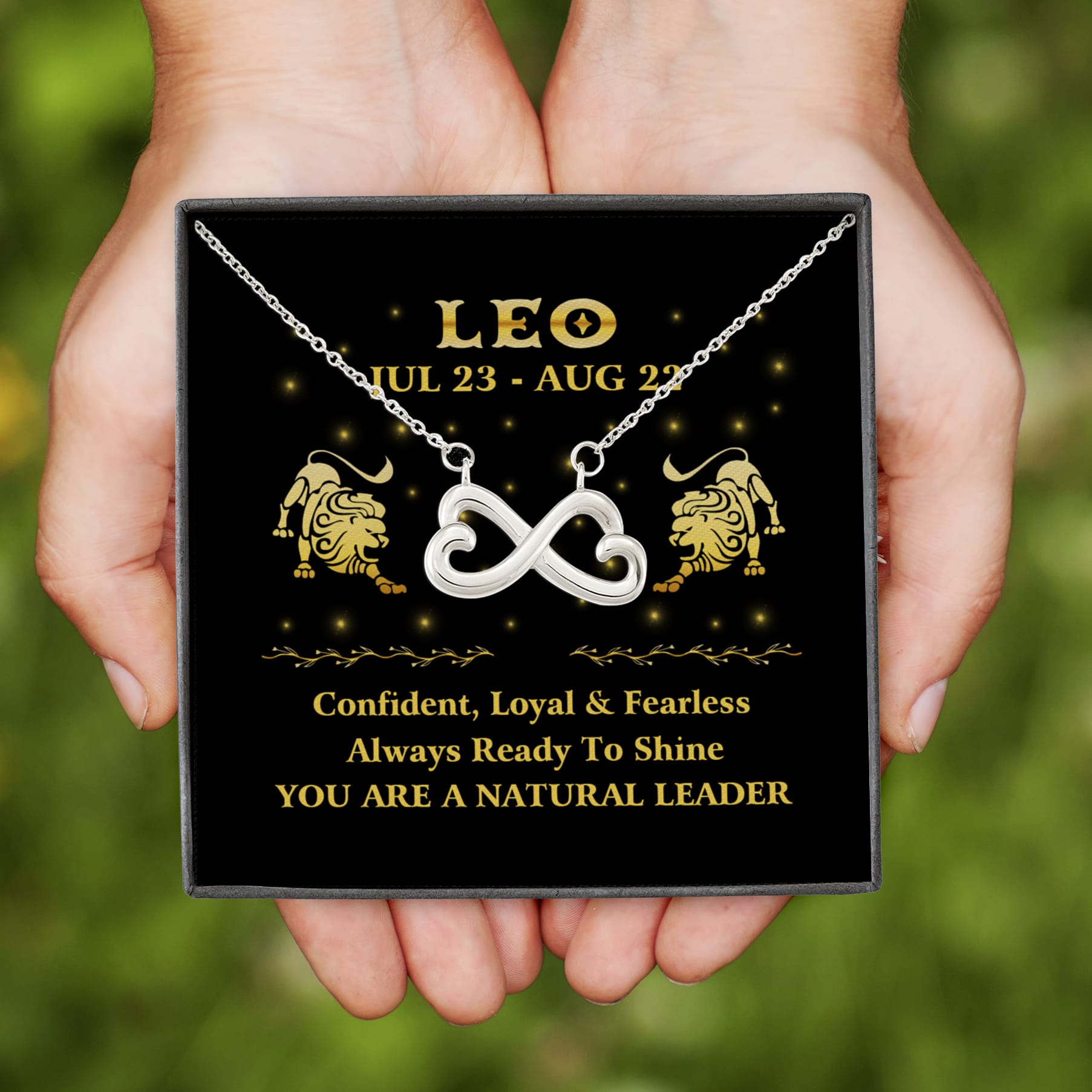 Leo Sign Necklace | Leo Zodiac You Are A Natural Leader Infinity Heart ...