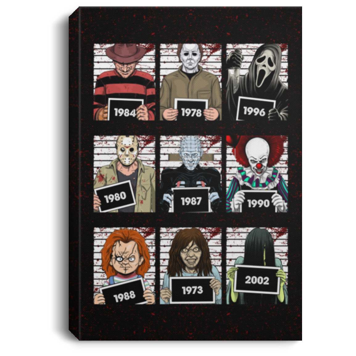 Horror Movie Characters Canvas Poster | Horror Movie Characters ...
