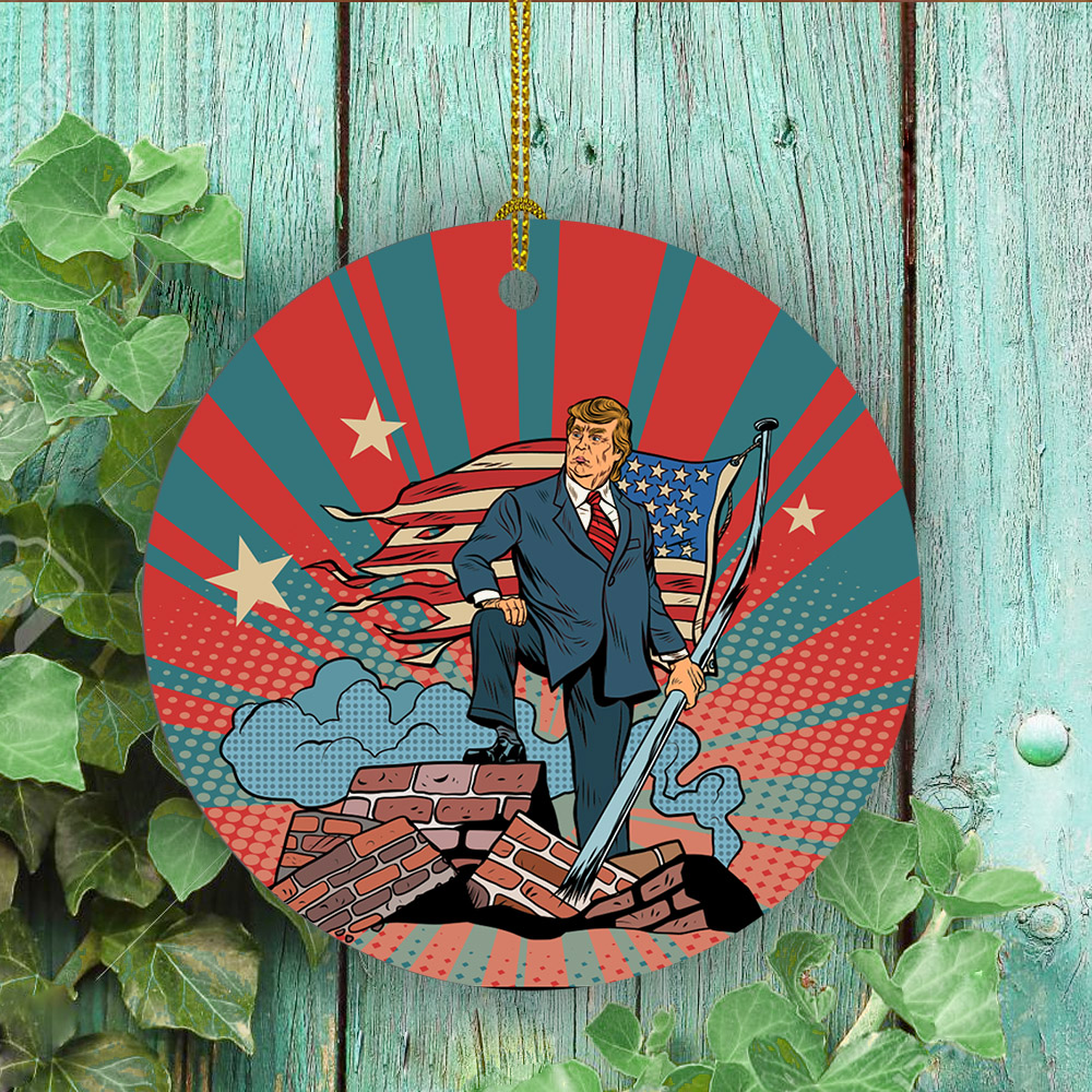 Pro Trump American Flag Ornament - Donald Trump 2020 Christmas Ornament ...