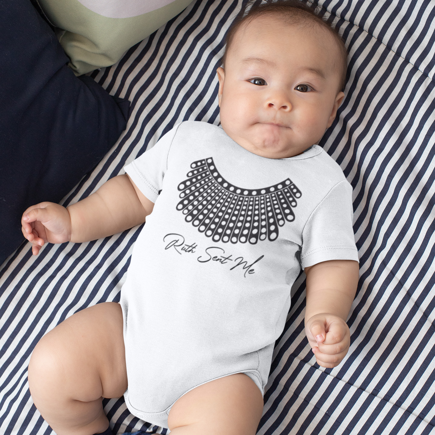 RBG Collar Onesie | Ruth Sent Me Baby Onesie - Notorious RBG Collar ...