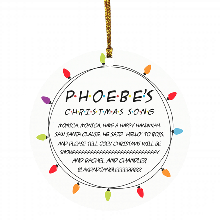 Friends TV Show Christmas Ornament | Phoebes Christmas Song Friends ...
