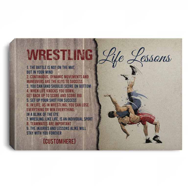 Personalized Wrestling Life Lessons The Battle Is Not On The Mat Framed ...