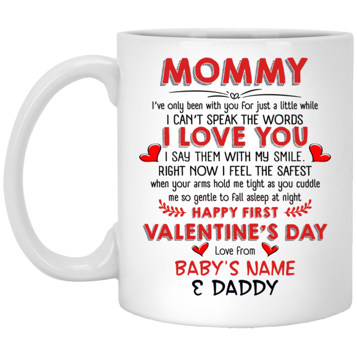 Personalized First Valentine Day for Mom Gift Mug | Personalized First ...