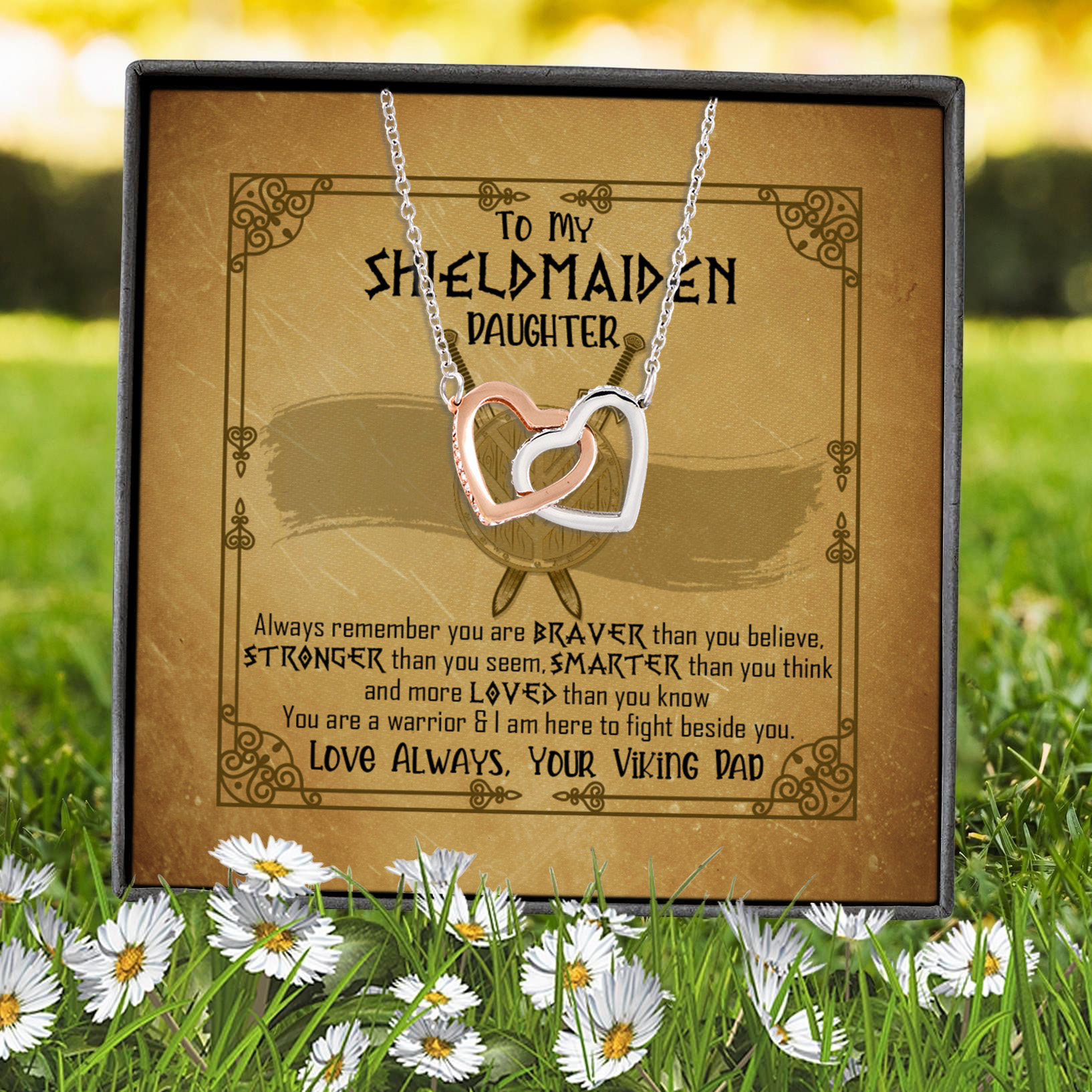 Shieldmaiden Daughter Necklace | Dad To My Shieldmaiden Daughter ...