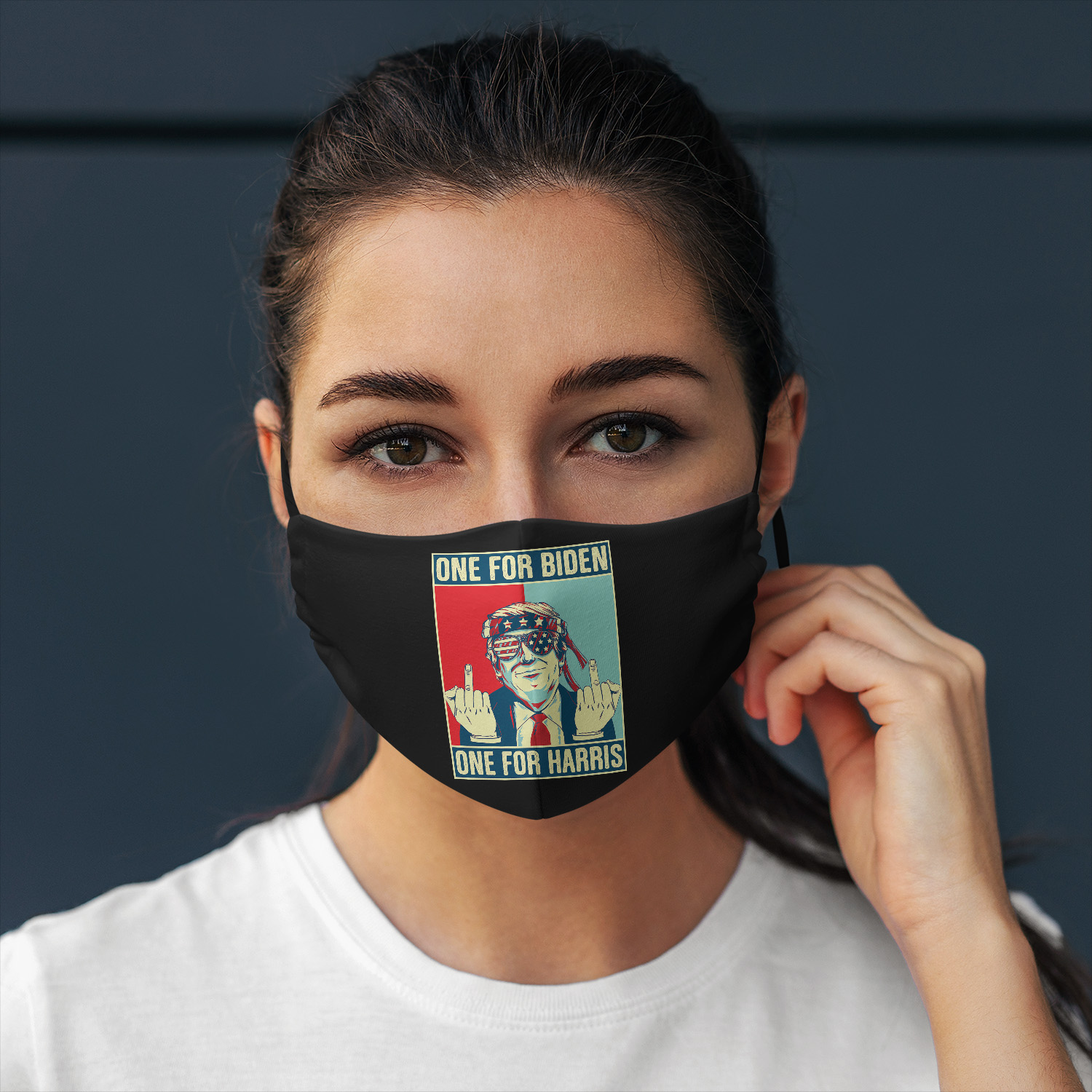 Trump Middle Finger Mask | Trump Middle Finger One for Biden One for ...