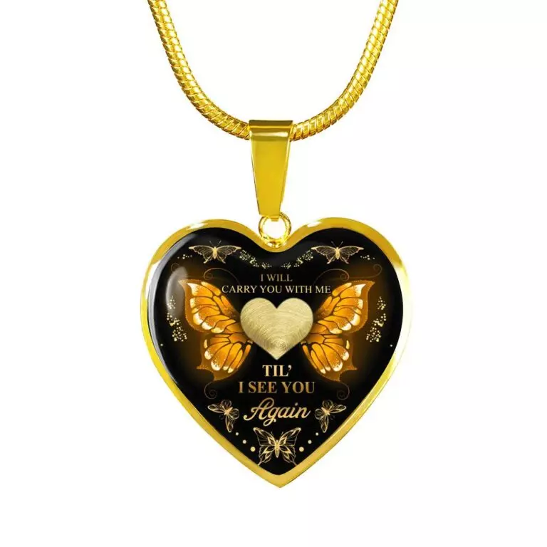 Till I See You Again Necklace Personalized Photo I Will Carry You