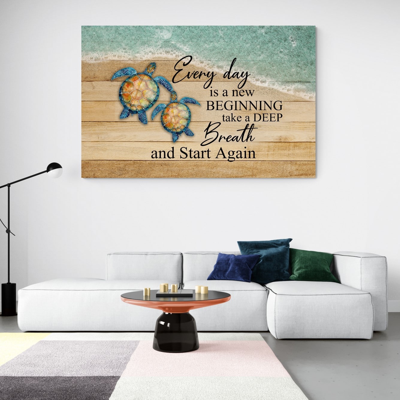 Motivational Wall Art for Home | Every Day Is New Beginning Take A Deep ...