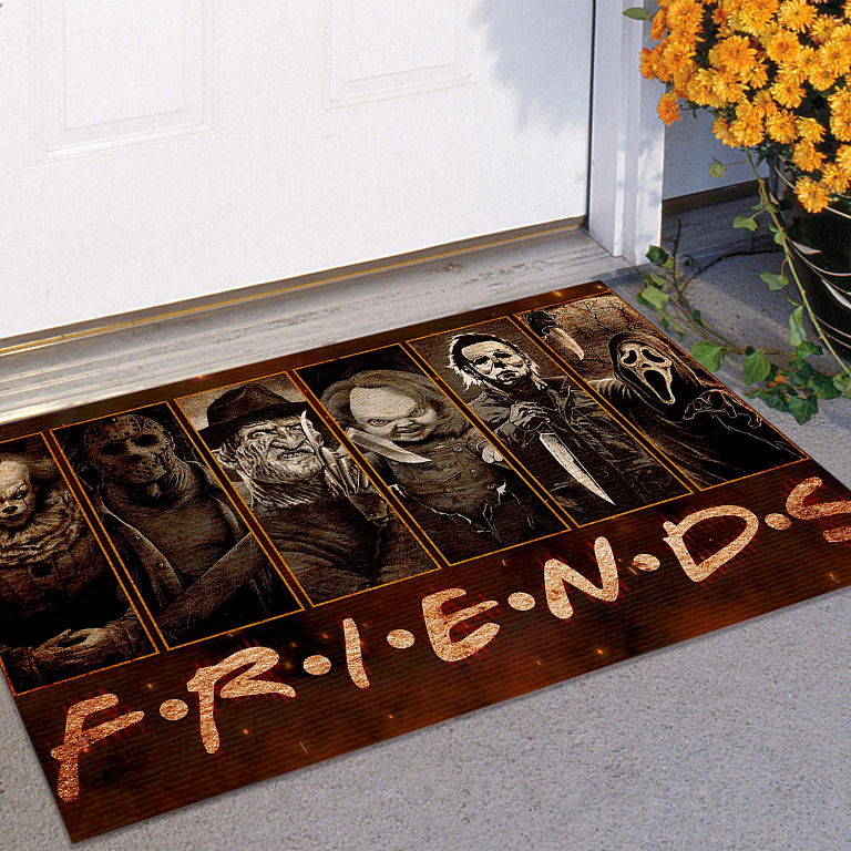 Halloween Horror Characters Friend Doormat - Outdoor Indoor Doormat ...