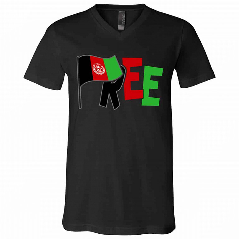 Pray for Afghanistan Free Afghanistan T-Shirt - V-Neck Tee ...