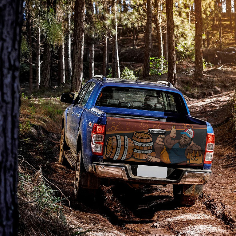 Bigfoot Drinking Beer Truck Tailgate Decal Sticker Wrap - Funny ...