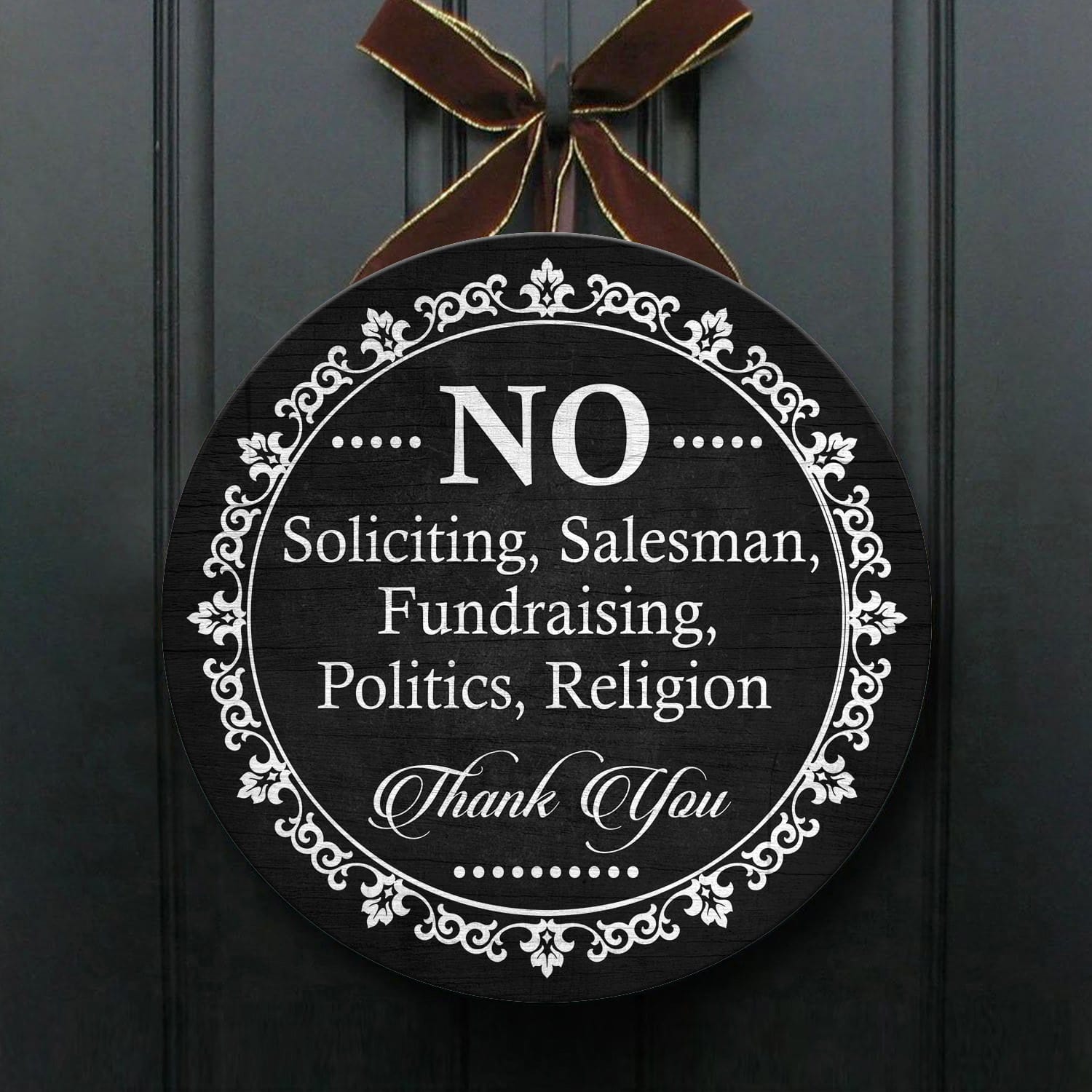 Vintage No Soliciting Salesman Fundraising Politics Religion Decorative ...