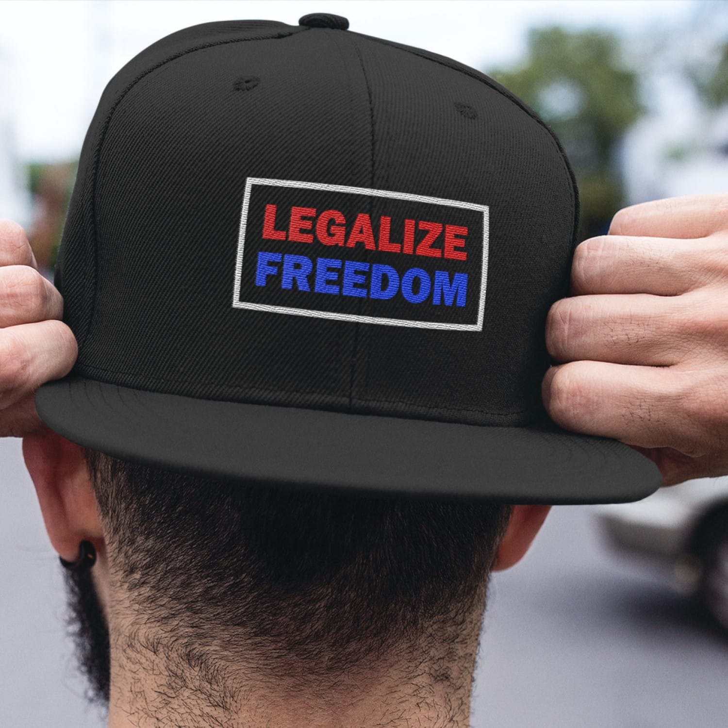 Legalize Freedom Patriotic Twill Cap - High-Profile Snapback Hat | CubeBik