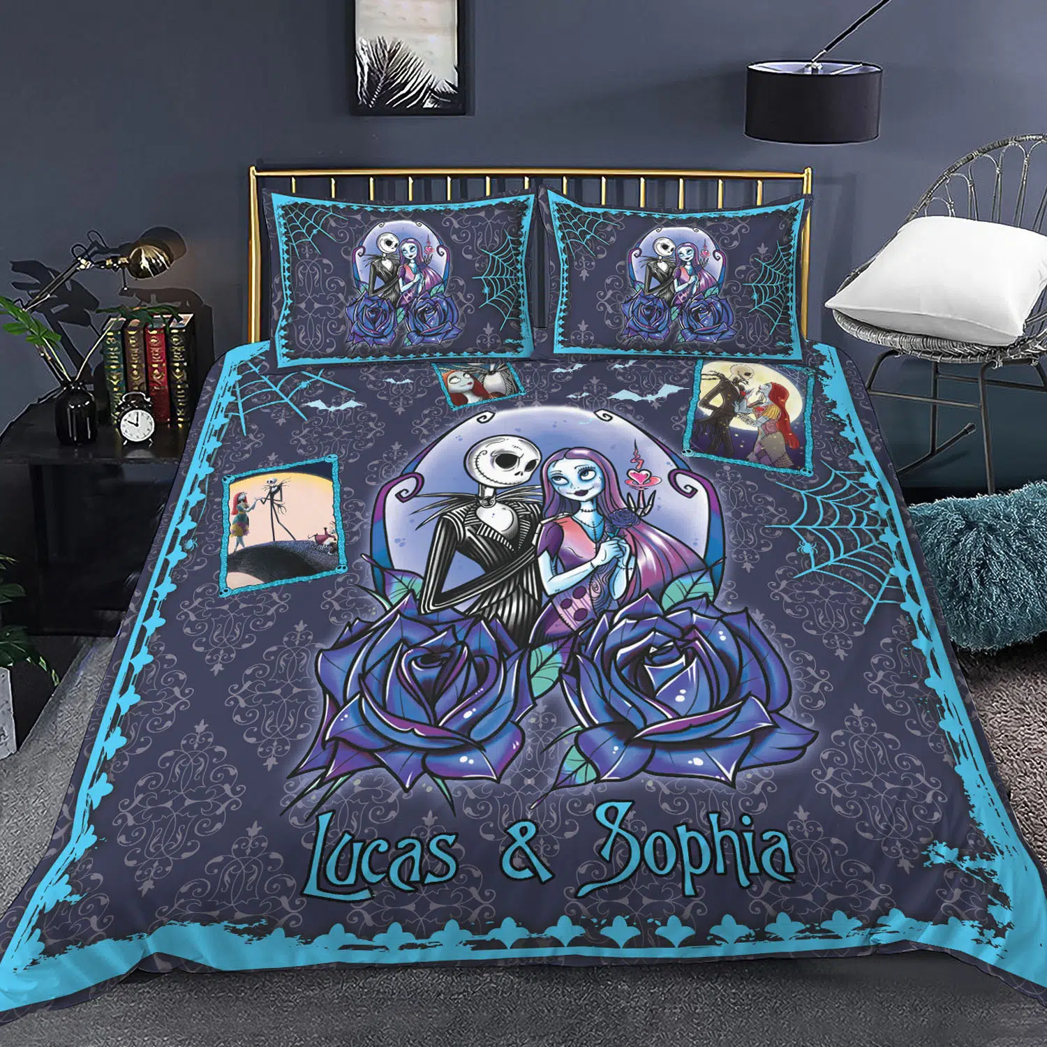 Personalized Name Jack And Sally Custom Bedding Set - Nightmare Before ...