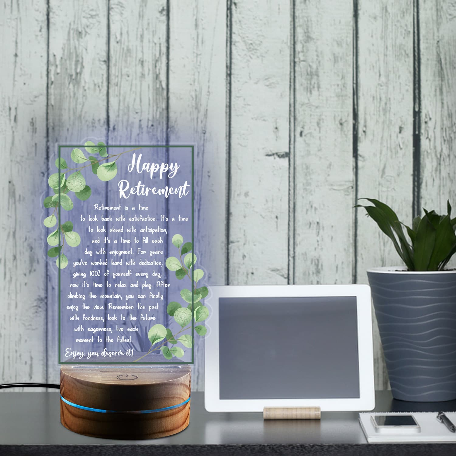 Happy Retirement Night Light Gifts for Women Men- Retirement ...