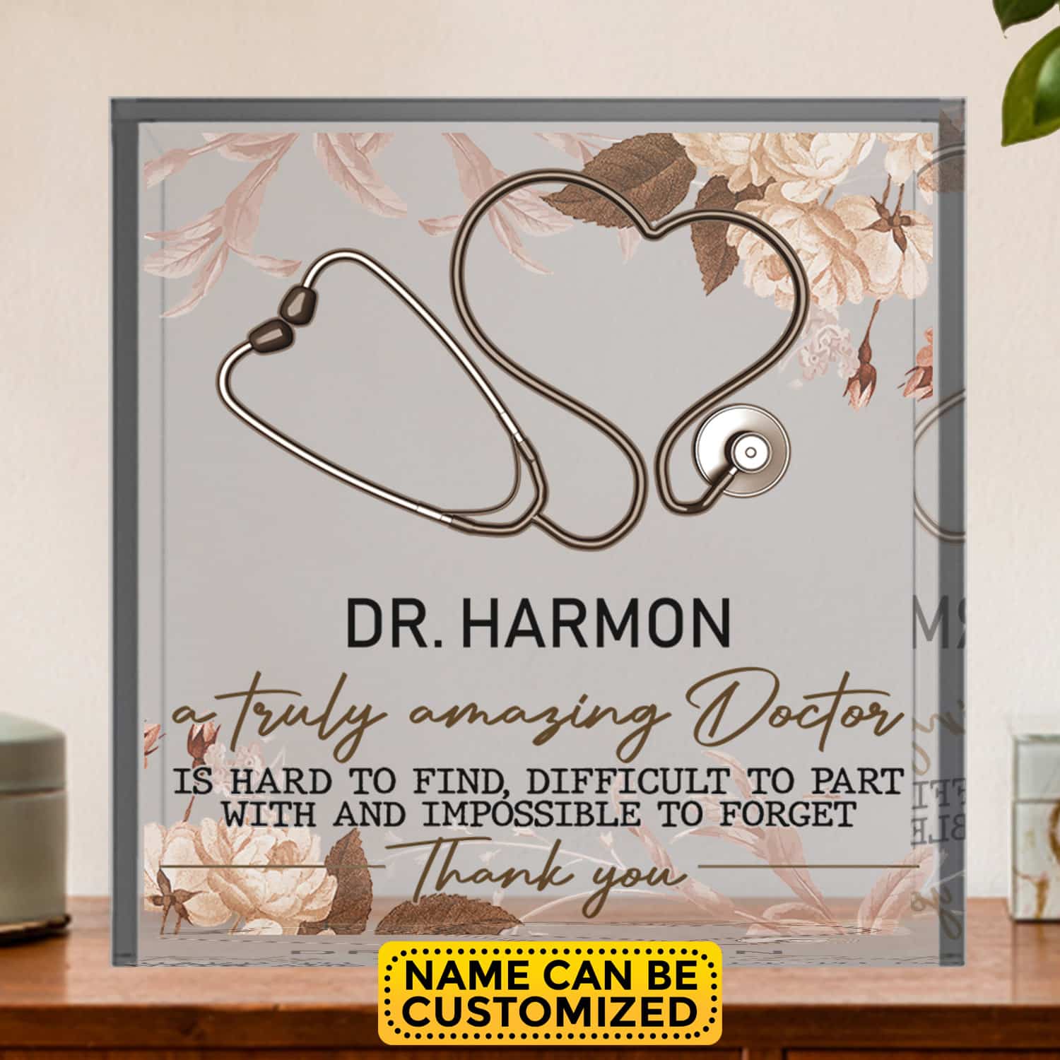 Personalized Thank You Gift for Doctor Acrylic Plaque Thank You Dr ...